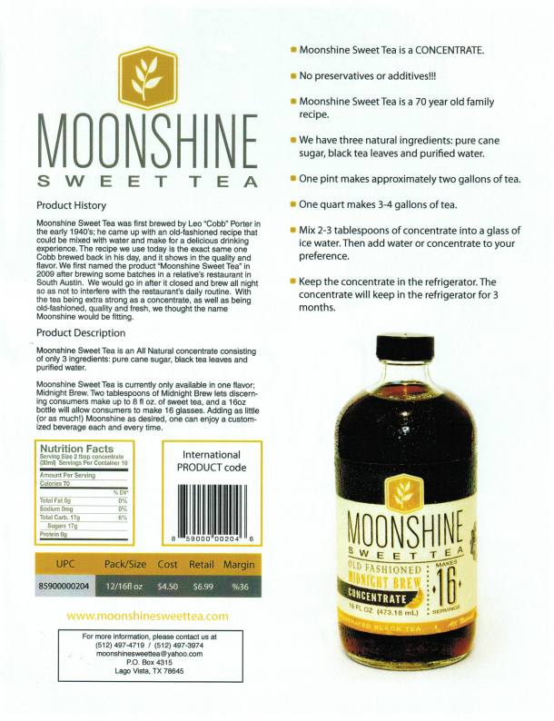 Drinks Well With Others: Texas’ Own Moonshine Sweet Tea – Randall Metting